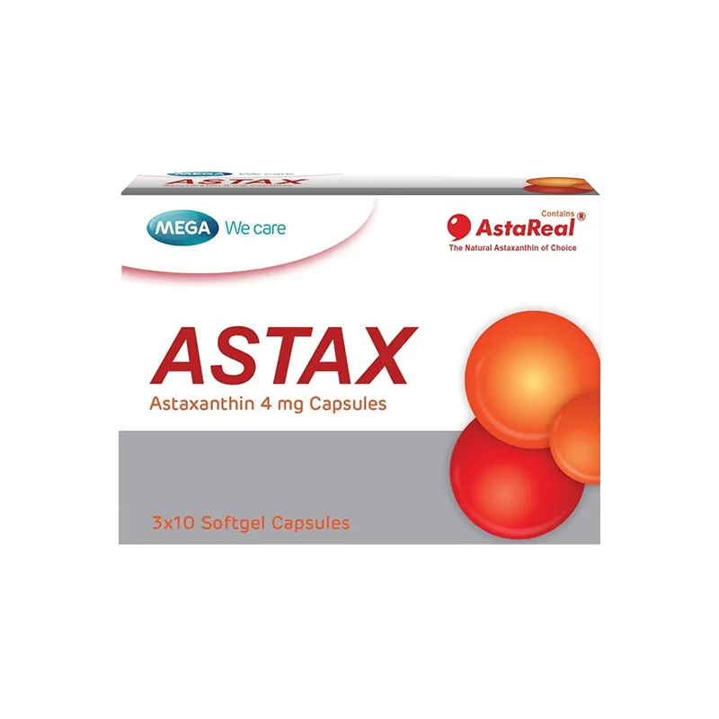 Astax Astaxanthin 4 mg Capsules 30 แคปซูล - โรงยา ฟาร์มาซี