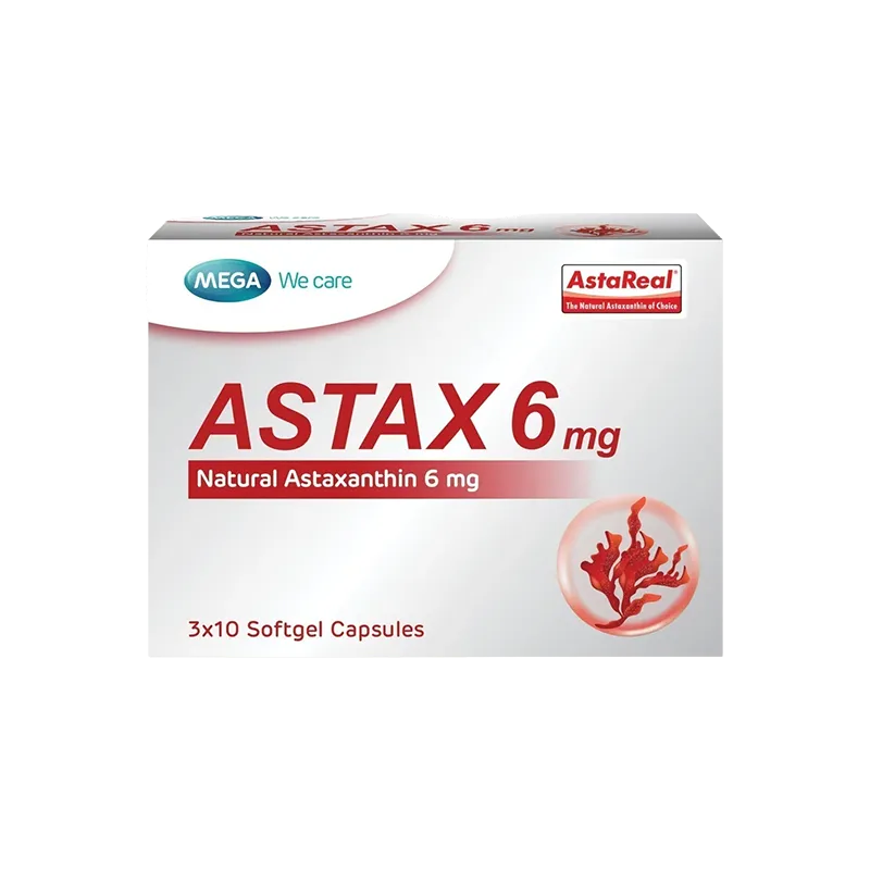 Astax Astaxanthin 6 mg Capsules 30 แคปซูล - โรงยา ฟาร์มาซี