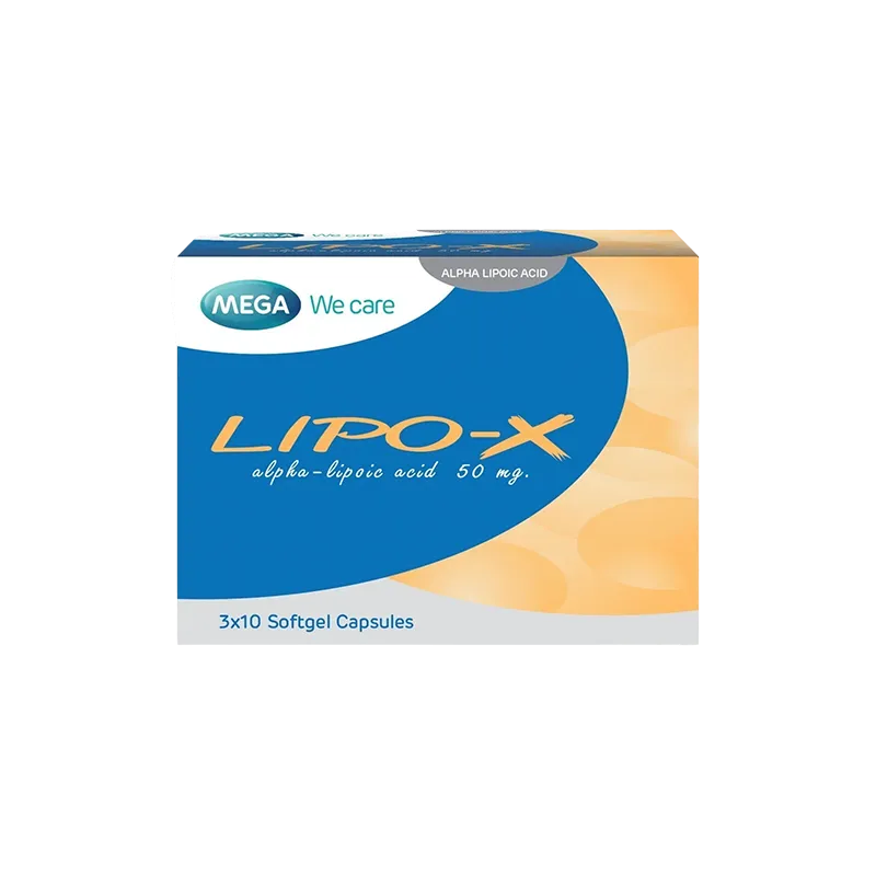 Lipo-x alpha-lipoic acid 50 mg 30 แคปซูล - โรงยา ฟาร์มาซี